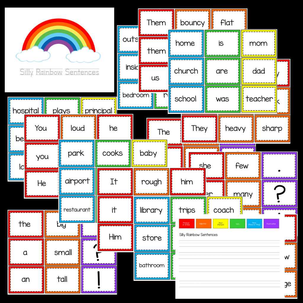 Download-Silly-Rainbow-Sentences-Free-First-Grade-Writing - Tips of Wisdom