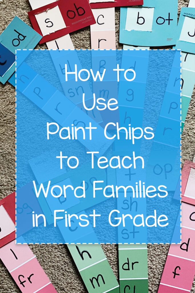 Word Family Activity for Kindergarten and First Grade (Paint Chips ...