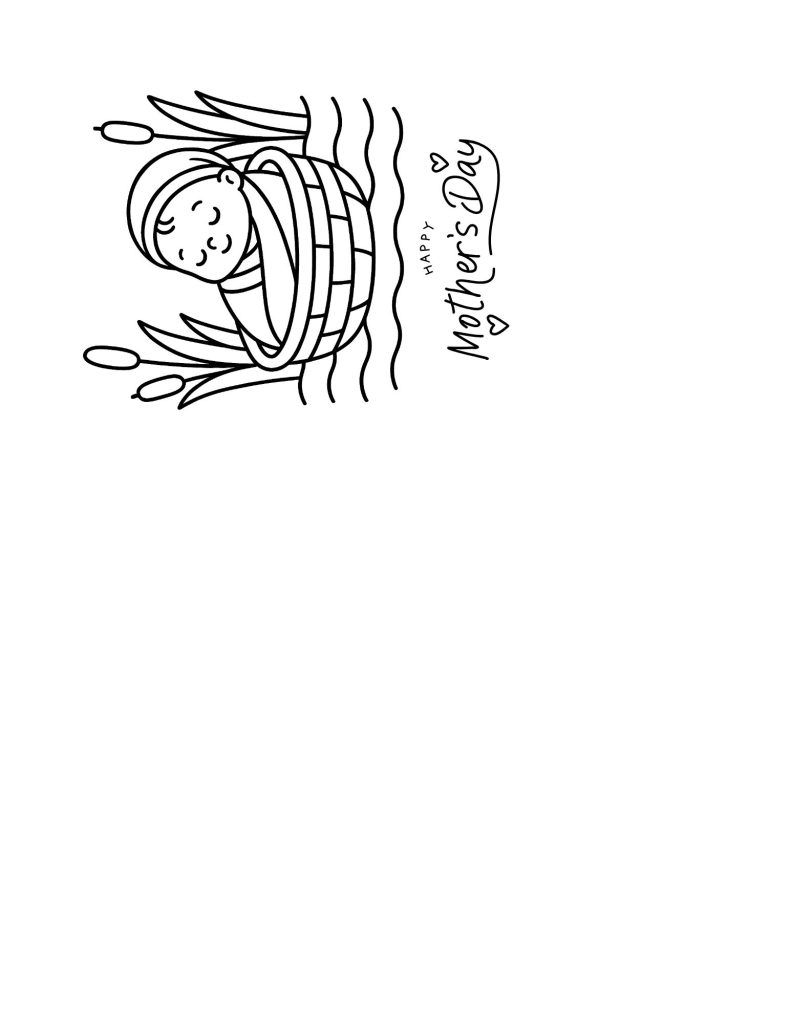Baby Moses Mother's Day Card Craft (3 Options) - Tips of Wisdom