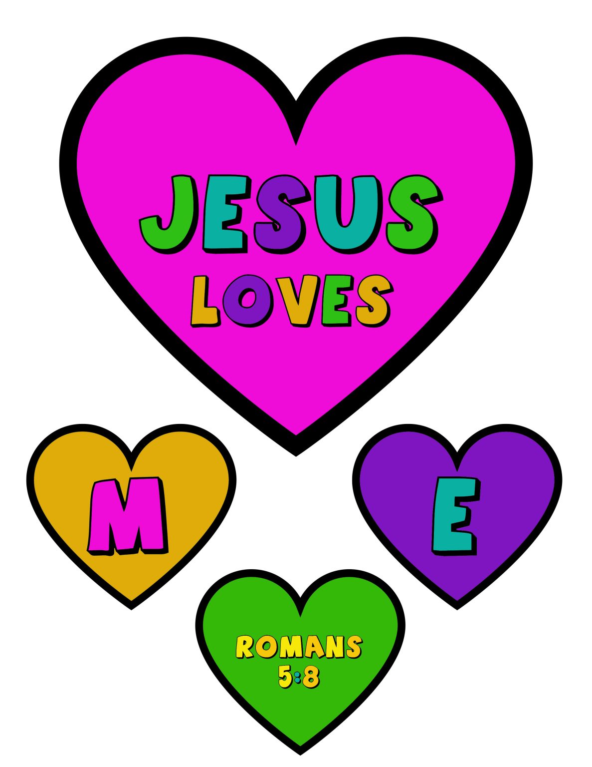 "Jesus Loves Me" Heart Mobile Craft - Tips of Wisdom