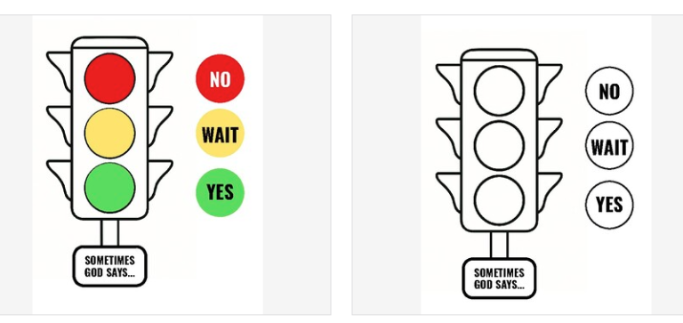 "God's Traffic Light" Prayer Craft | Sometimes God Says "No", "Wait ...