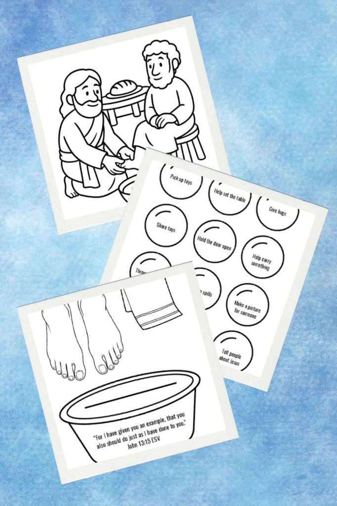 Jesus Washes Disciples Feet Craft & Coloring Page - John 13:1-7 - Tips ...