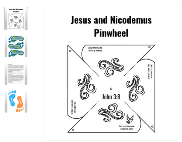 Jesus and Nicodemus Sunday School Activity Pack | John 3:1-17 - Tips of ...
