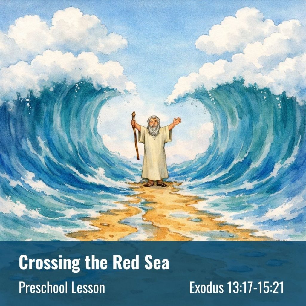 Exodus 14 Moses Parts the Red Sea Preschool Lesson - Tips of Wisdom