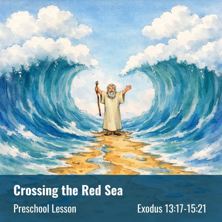 Exodus 14 Moses Parts the Red Sea Preschool Lesson - Tips of Wisdom